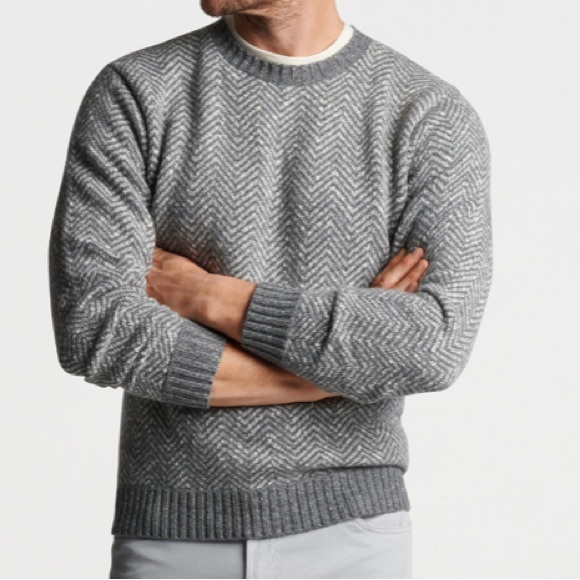 Peter Millar | Sweaters | Peter Millar Cashmere Cliffs Herringbone Crew ...